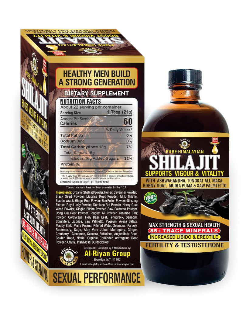 Shilajit Bitters (Boost Libido, Power & Stamina) - Unisex 16oz – Adiva ...