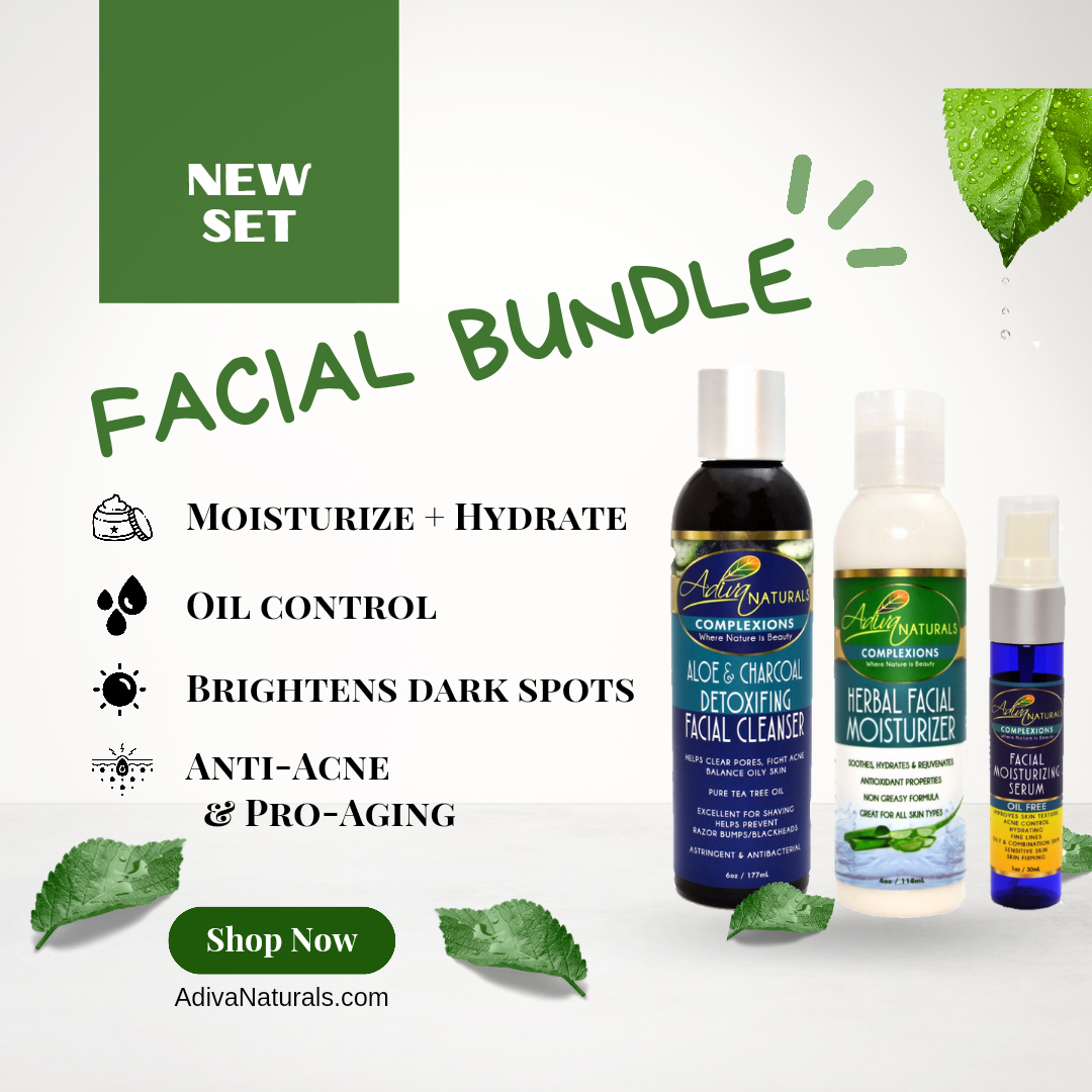 Adiva Naturals Complexions Facial Bundle - Cleanser & Moisturizer Set