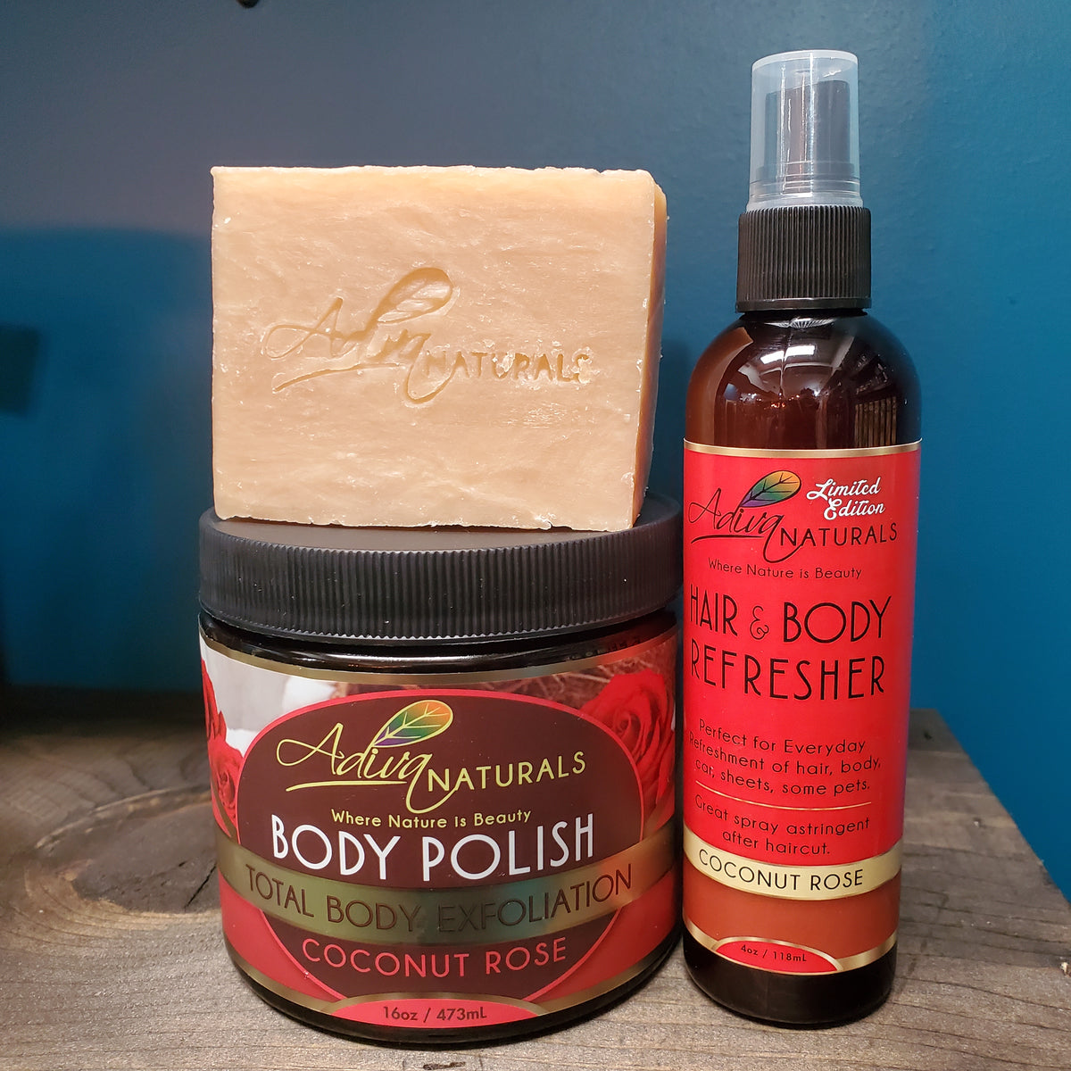 RENEW: Exfoliate & Refresh - Coconut Rose 3 pk – Adiva Naturals