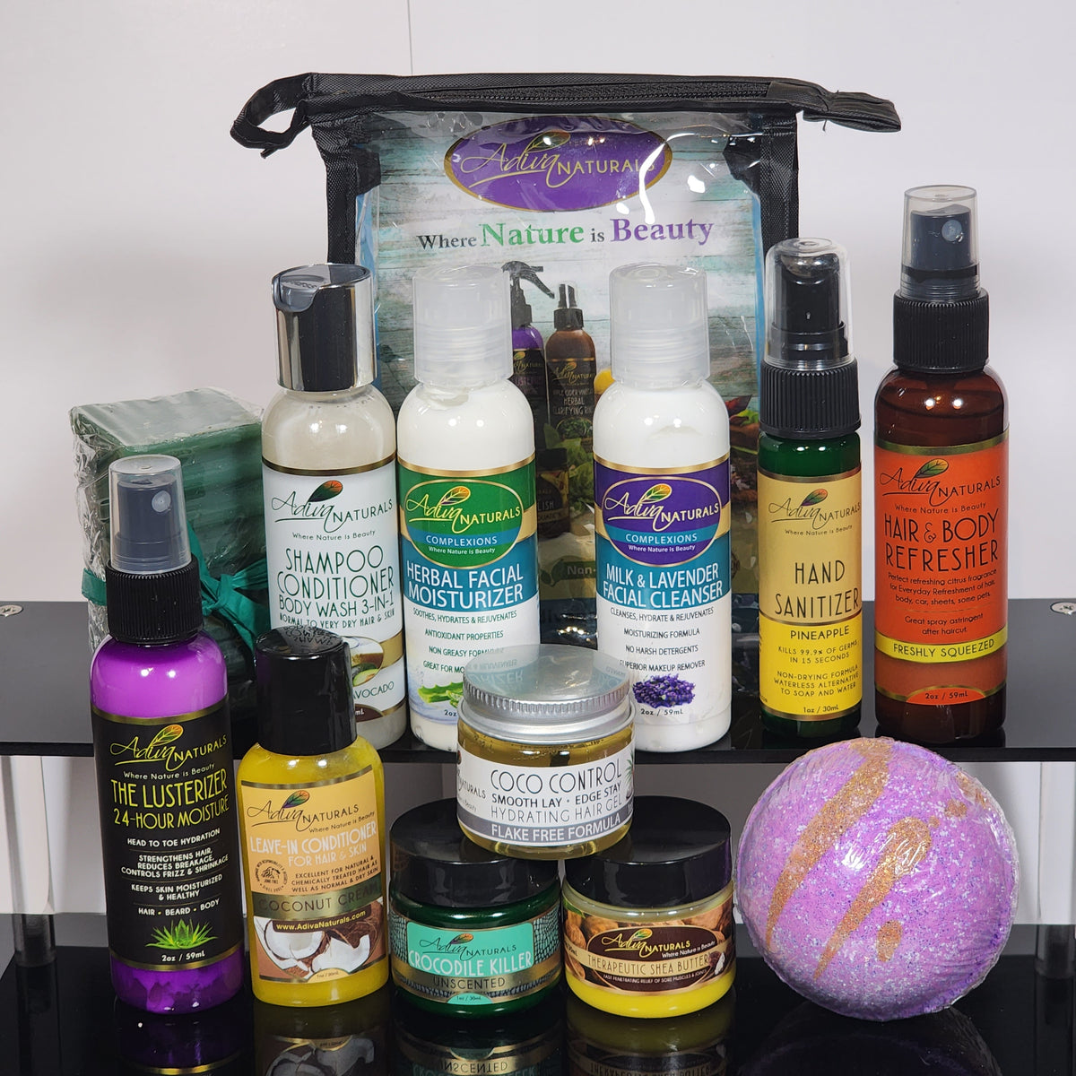 Natural Treasure Gift Box: 12 items | Adiva Naturals | Limited Time