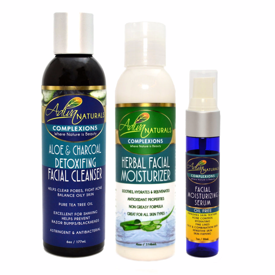 Adiva Naturals Complexions Facial Bundle - Cleanser & Moisturizer Set