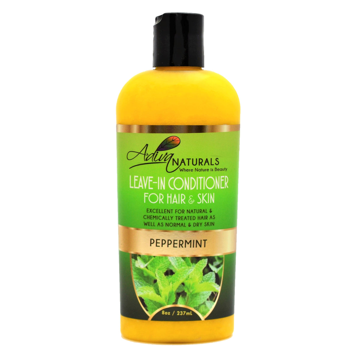 Adiva Naturals Leave-in Conditioner for Hair & Skin - Peppermint 8oz