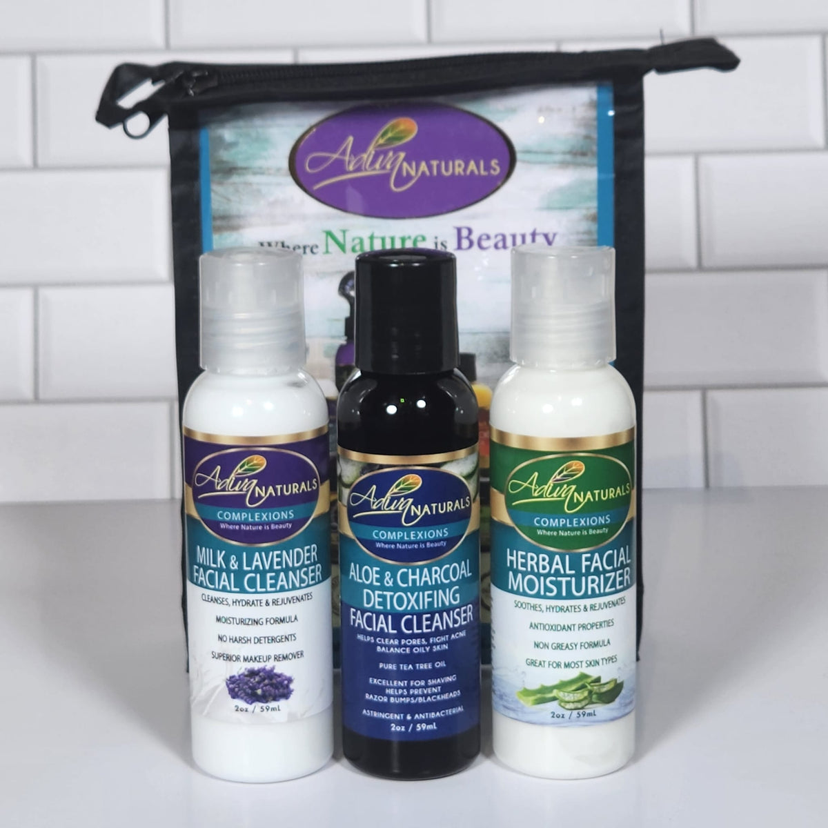 Try Me: Facial Bundle with Aloe and Charcoal Detoxifying Cleanser ...